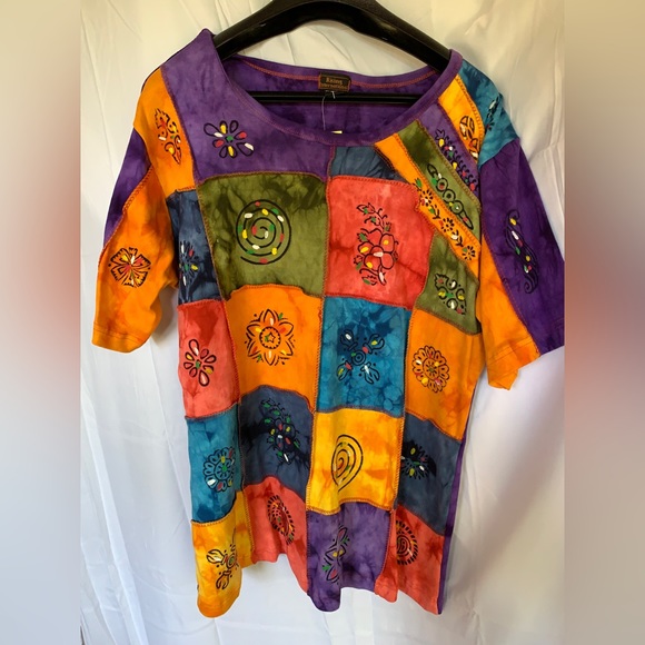 Tops | Patchwork Tshirt | Poshmark